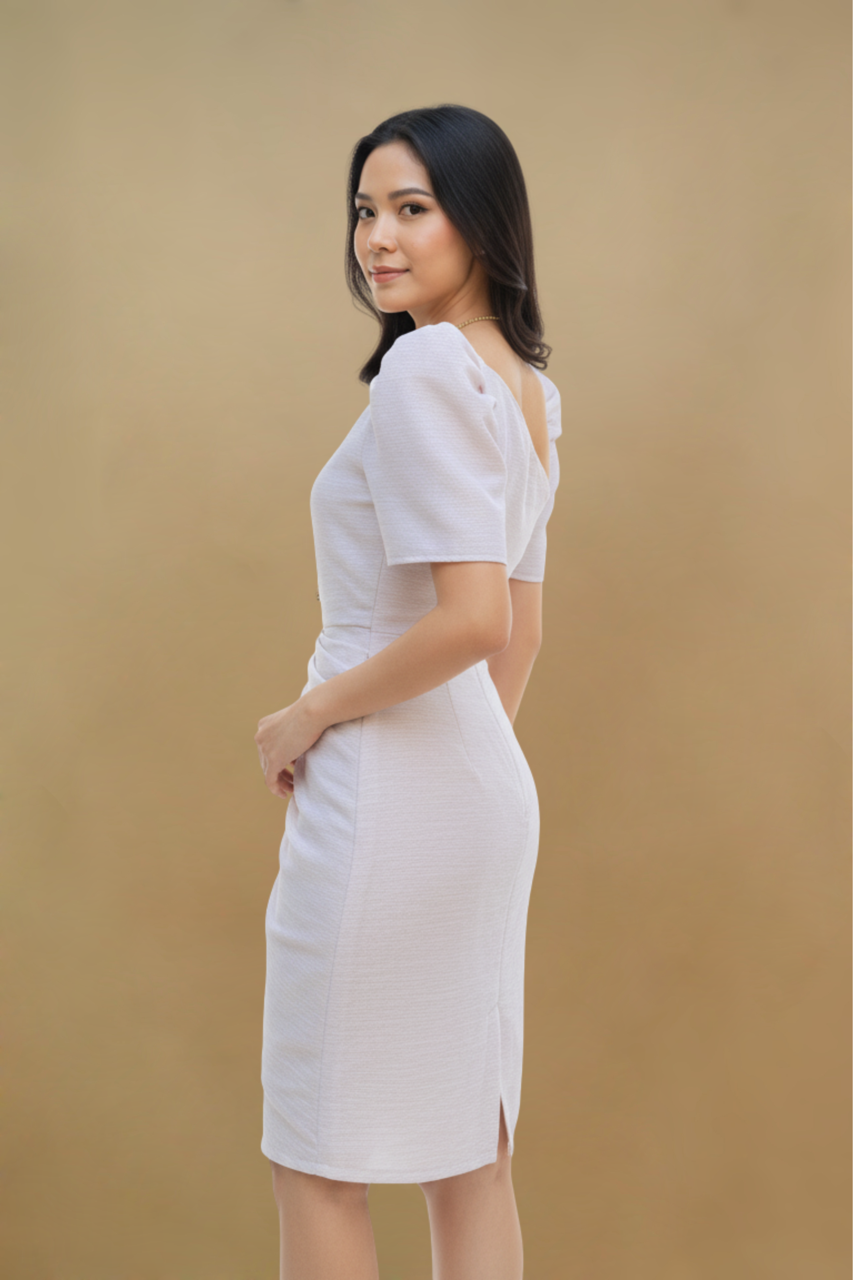 AMIHAN HANDWOVEN INABEL FILIPINIANA DRESS - HW013