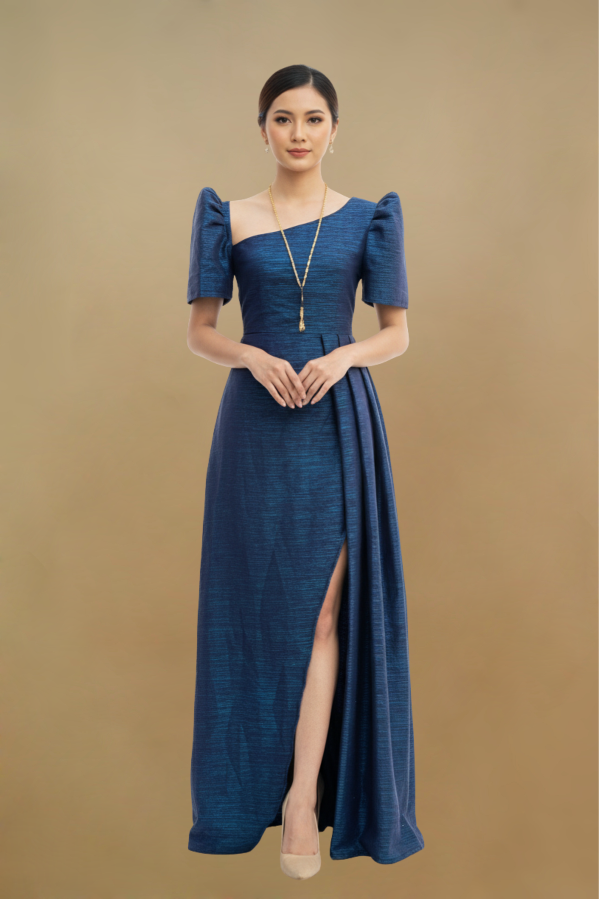 AZARIA HANDWOVEN INABEL FILIPINIANA DRESS - HW010